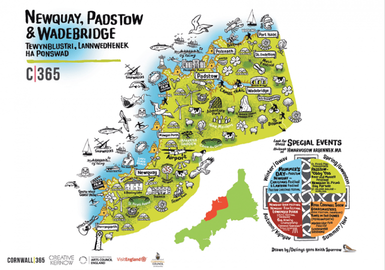 Cornwall 365 - handy maps and a guide to events in Cornwall